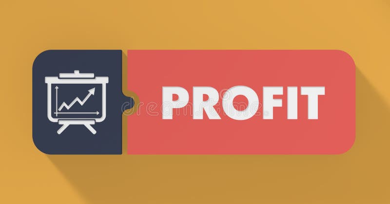 Profit Concept in Flat Design. Stock Illustration - Illustration of ...