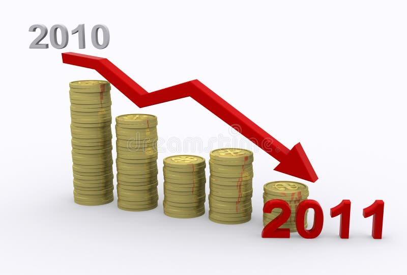 Profit Decline 2011 stock illustration. Illustration of money - 20523024