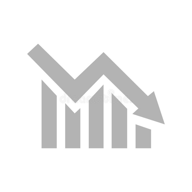 Profit Decline Icon, Loss Arrow, Vector Illustration Stock Vector ...