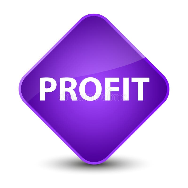 Profit Elegant Purple Diamond Button Stock Illustration - Illustration ...