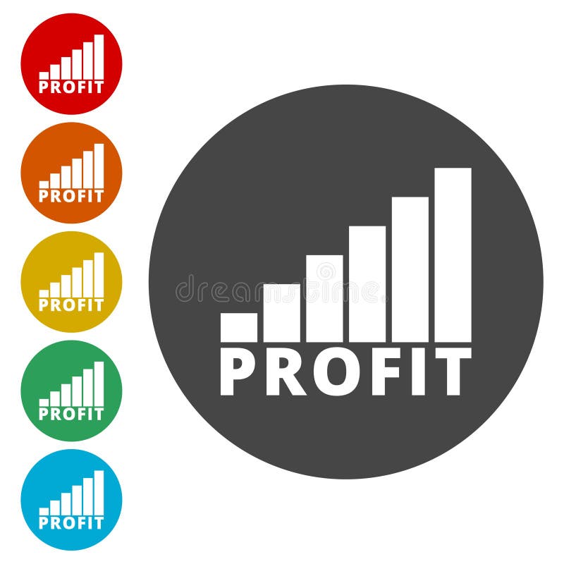 Profit graph concept icon stock vector. Illustration of number - 132364764