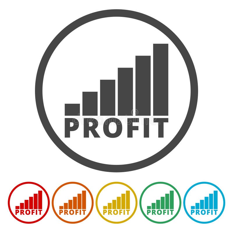 Profit graph concept icon stock vector. Illustration of icon - 139371034
