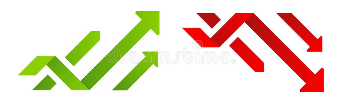 Chart Arrow Vector Up Down Vector Stock Illustrations – 2,391 Chart ...