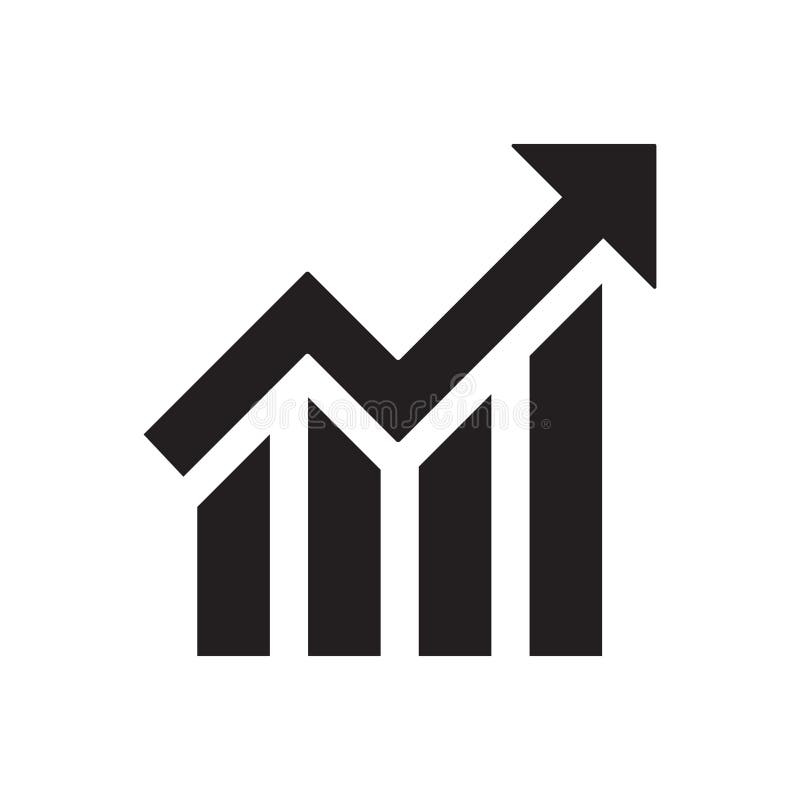 Profit Growing Icon. Isolated Vector Icon. Progress Bar. Growing Graph ...