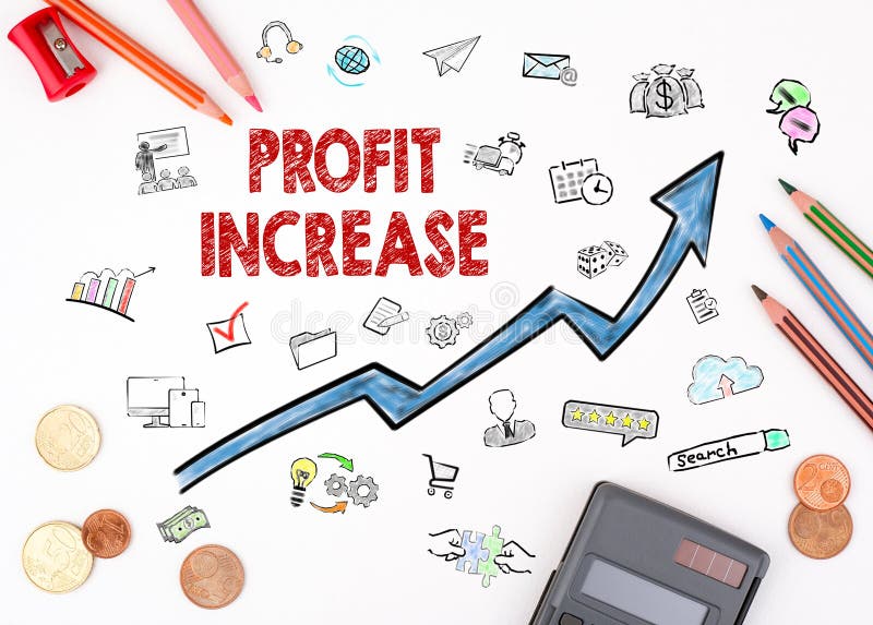 Profit Increase Concept. the Sheet of Paper with Diagram Stock Image ...
