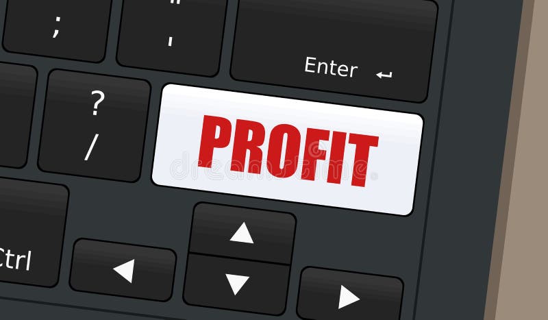 Profit Keyboard Special Key Stock Vector - Illustration of business ...