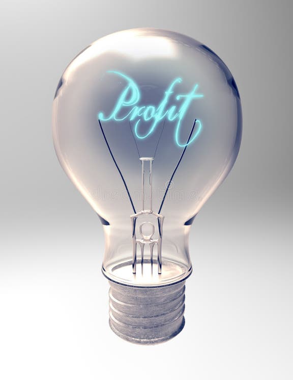 Profit light bulb stock illustration. Illustration of creativity - 42034817