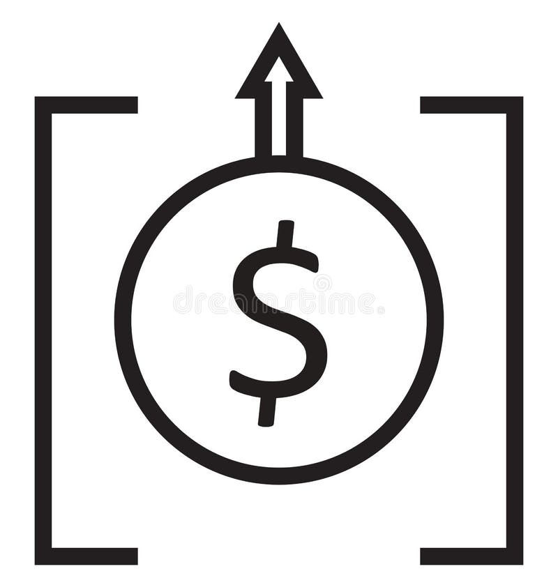 Profit Line Style Icon stock vector. Illustration of finance - 227887369