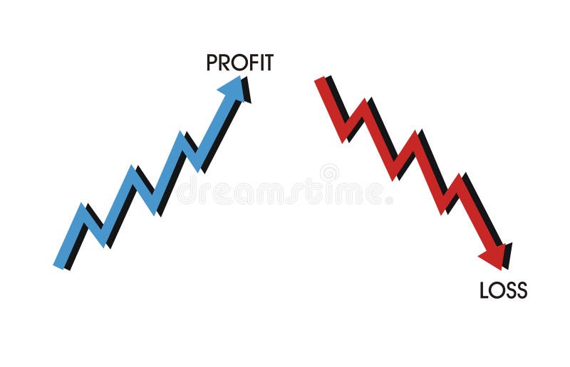 Profit and loss charts stock illustration. Illustration of economy ...