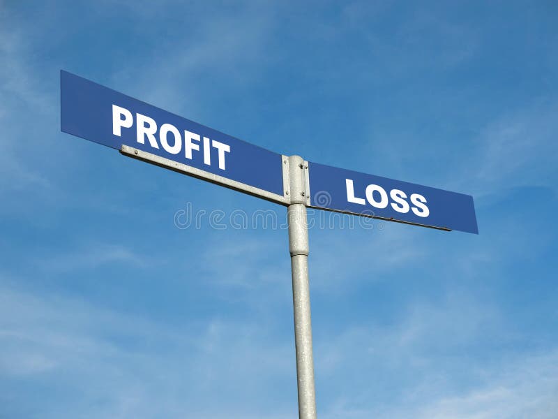 Profit and Loss signpost stock image. Image of sign, text - 3862627