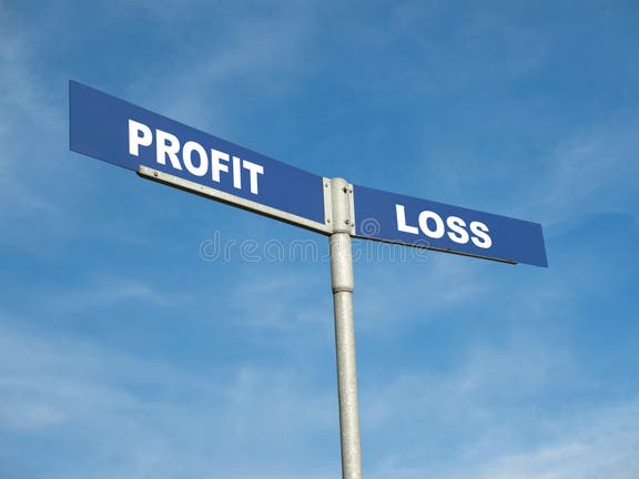 Profit and Loss signpost stock image. Image of sign, text - 3862627