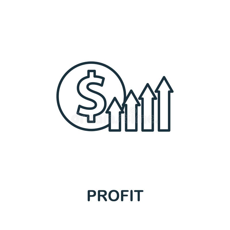 Profit Outline Icon. Thin Style Design from Startup Icons Collection ...