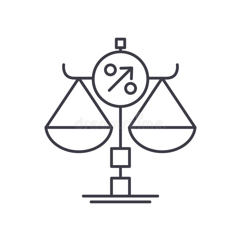 Profit of Scale Icon, Black Vector Sign with Editable Strokes, Concept ...