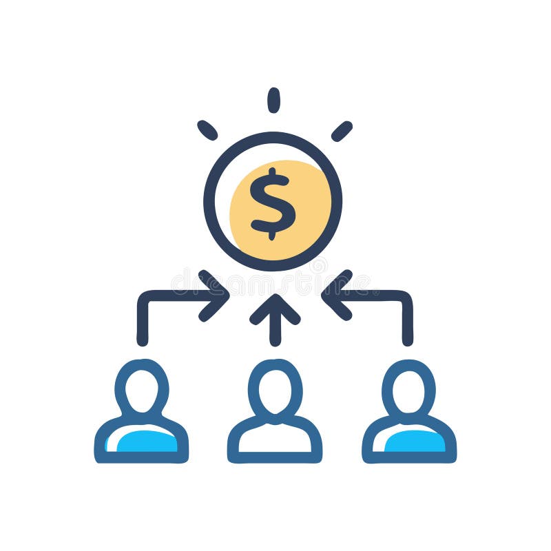 Profit Sharing Icon for Employee Compensation Stock Vector ...