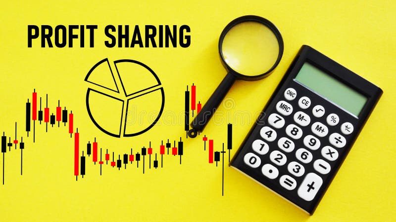 Profit Sharing is Shown Using the Text Stock Image - Image of rich ...