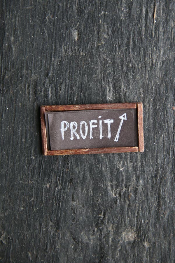 Profit Sign on a Vintage Table Stock Photo - Image of analysis ...