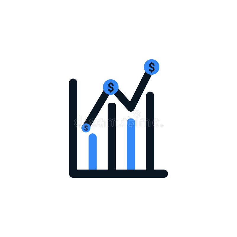 Profit Statistics Icon, Earning Growth Chart Icon Stock Vector ...