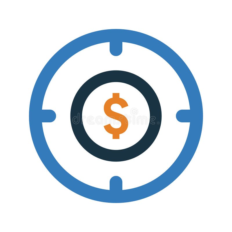 Profit Target Icon stock illustration. Illustration of currency - 269756863