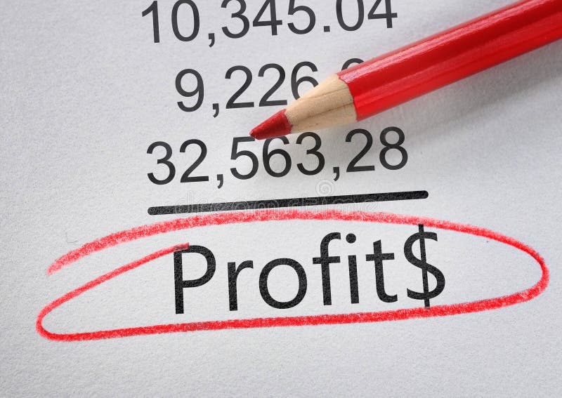 Profit Text Accounting Numbers Stock Photo - Image of finance ...