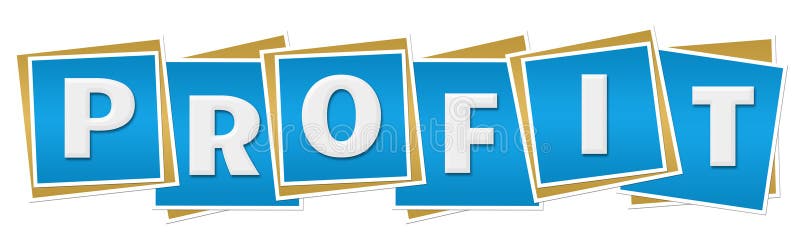 Profit Blue Blocks stock illustration. Illustration of gain - 274190821