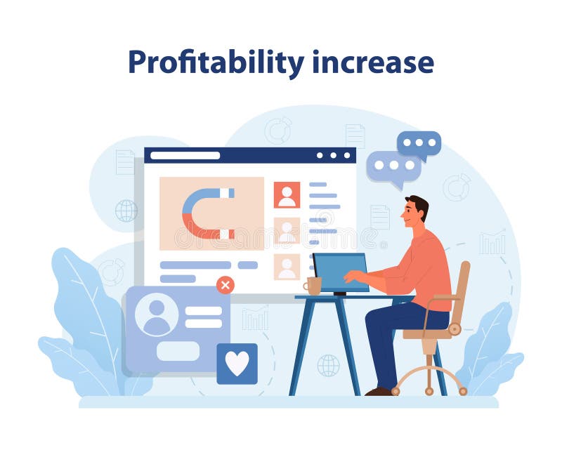 Profitability Increase Strategy. a Clean Vector Illustration ...
