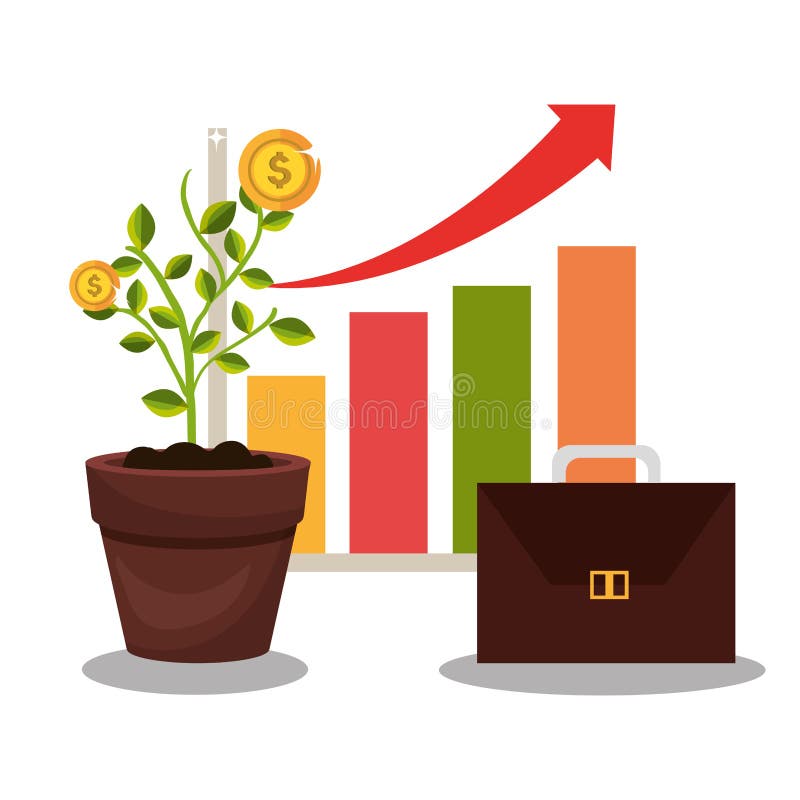 Profitable growth design stock illustration. Illustration of graph ...