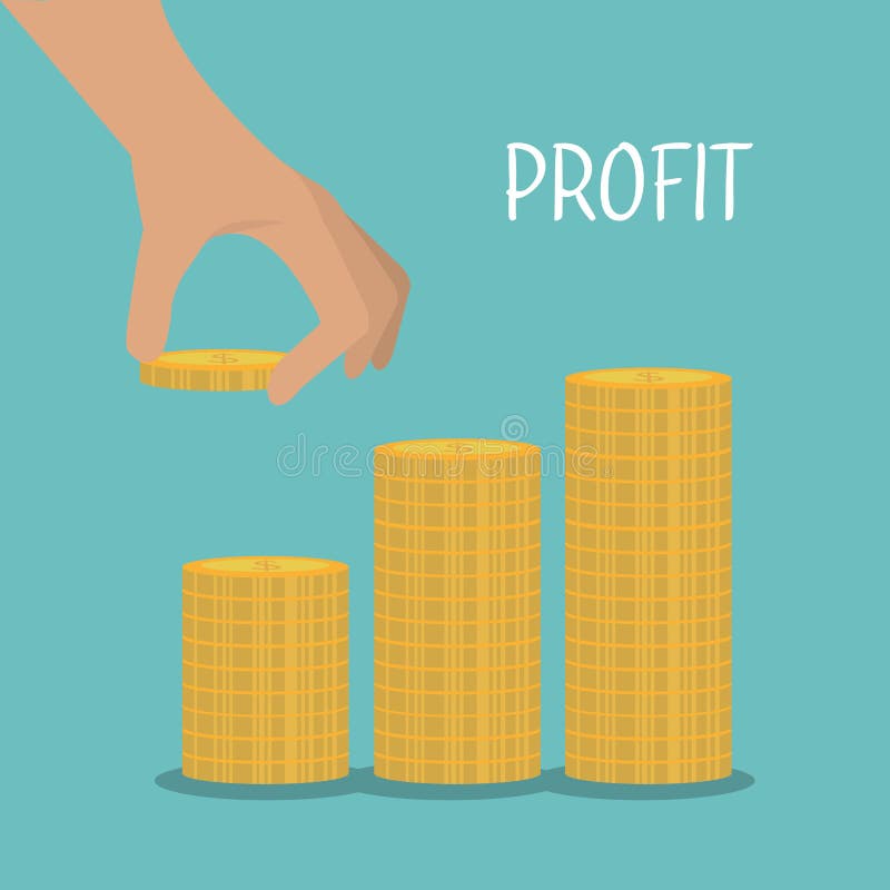Profitable growth design stock illustration. Illustration of ...