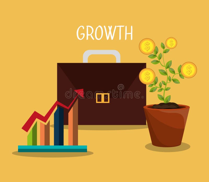 Profitable growth design stock illustration. Illustration of growing ...