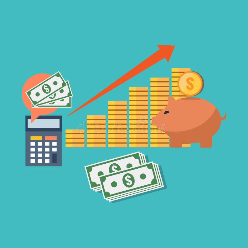 Profitable Investment Concept. Flat Design Stylish Stock Vector ...