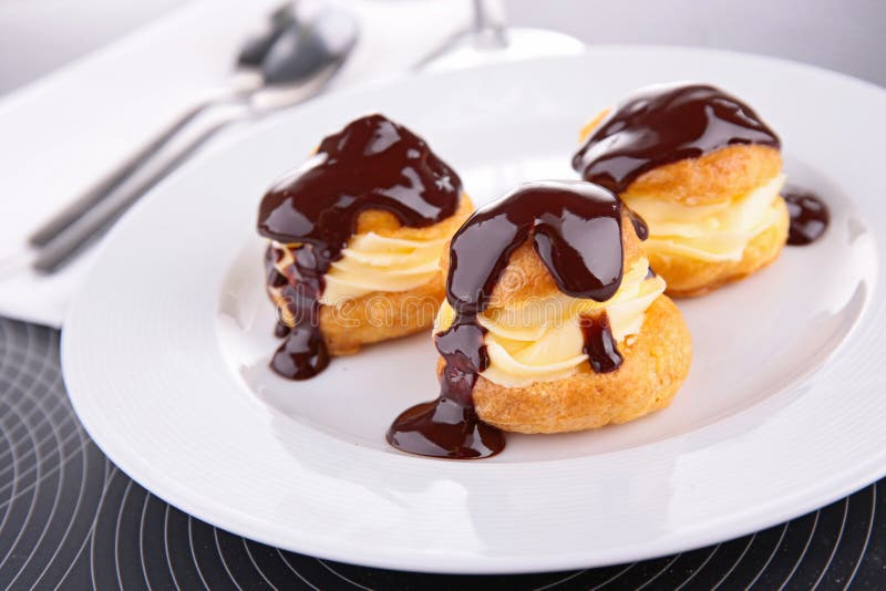 Dessert: profiterole stock photo. Image of cream, isolated - 3227868