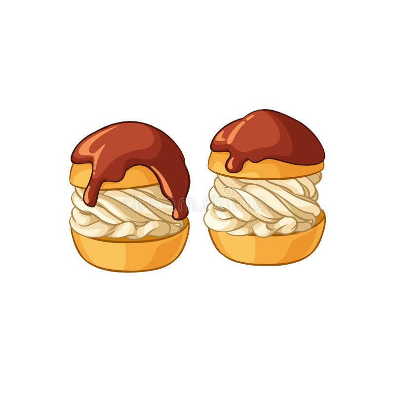Profiteroles. Vector Illustration. Stock Vector - Illustration of ...