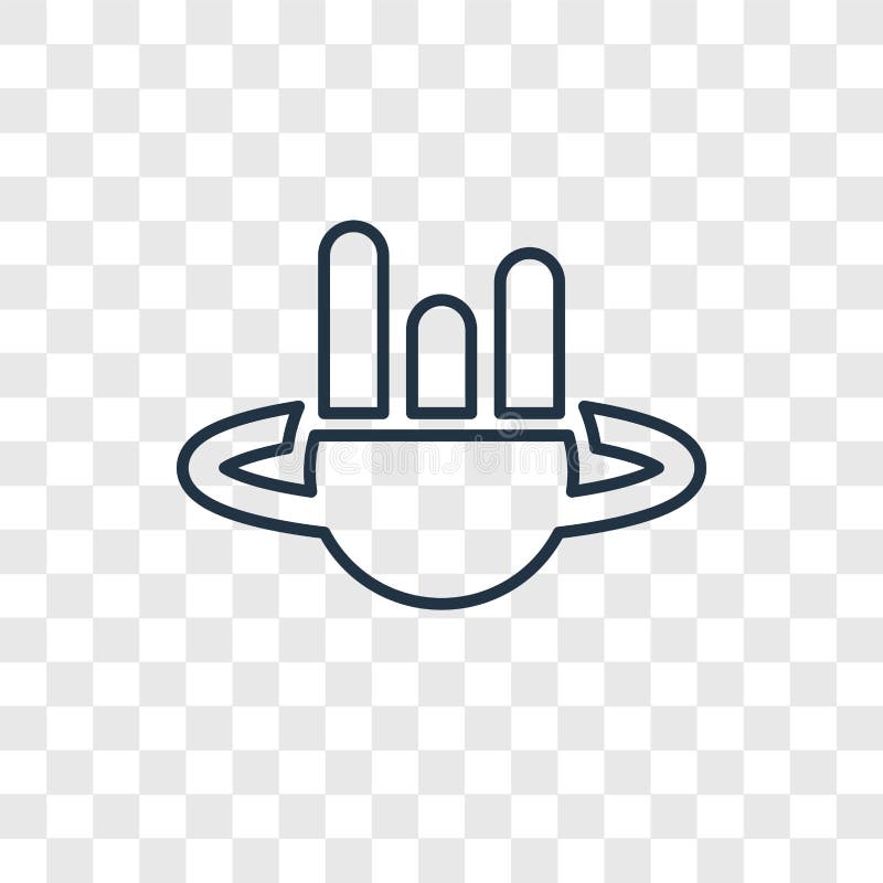 Profits Concept Vector Linear Icon Isolated on Transparent Background ...