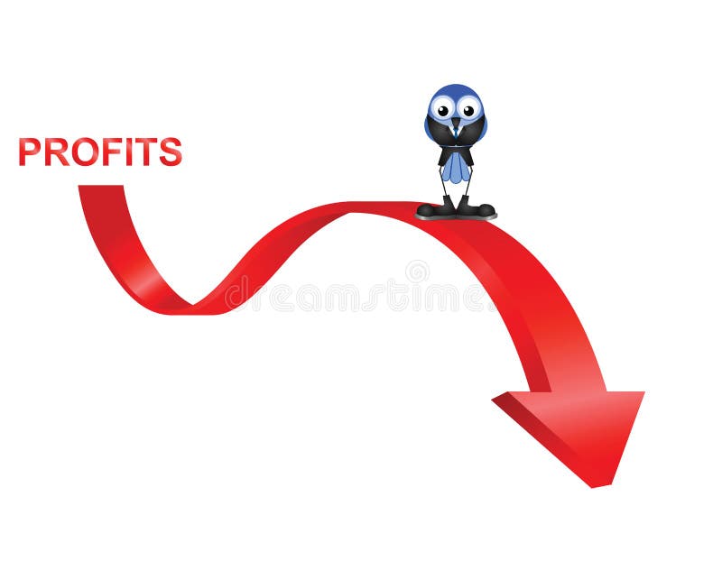 Profits Up And Down Arrow Graph Isolated Stock Illustration ...