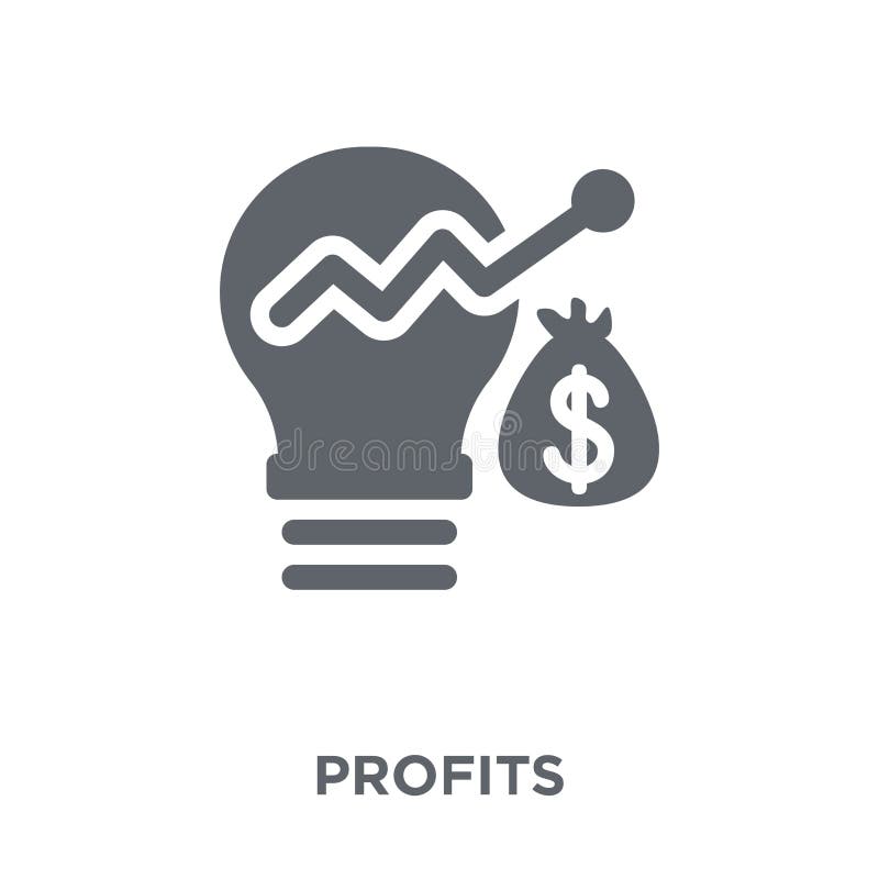 Profits Icon. Trendy Flat Vector Profits Icon on White Background from ...