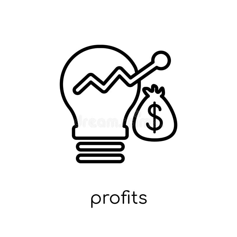 Profits Icon from Collection. Stock Vector - Illustration of line ...