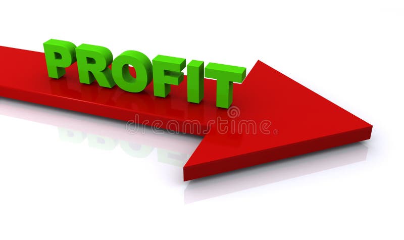 Segnale di profitto verde illustrazione di stock. Illustrazione di ...