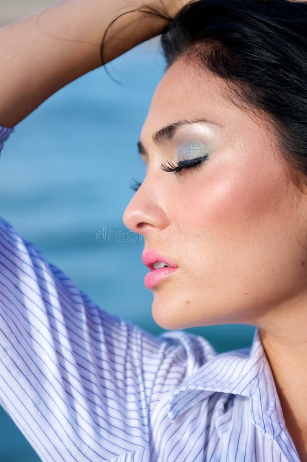 Proflie Portrait stock photo. Image of beauty, model - 26208100