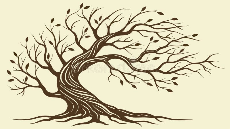 Weathered Gnarly Tree, Symbolizing Resilience, Wisdom, and Timeless ...