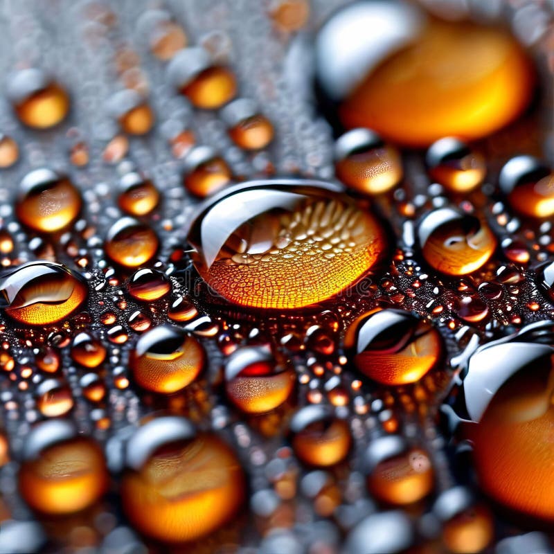 A Profusion of Intricate Droplets Forming a Multi Layered and T Stock ...