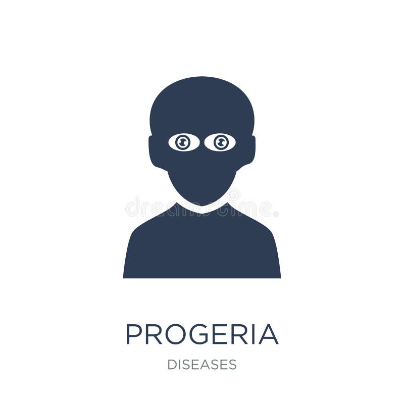 Progeria Icon. Trendy Flat Vector Progeria Icon on White Background ...