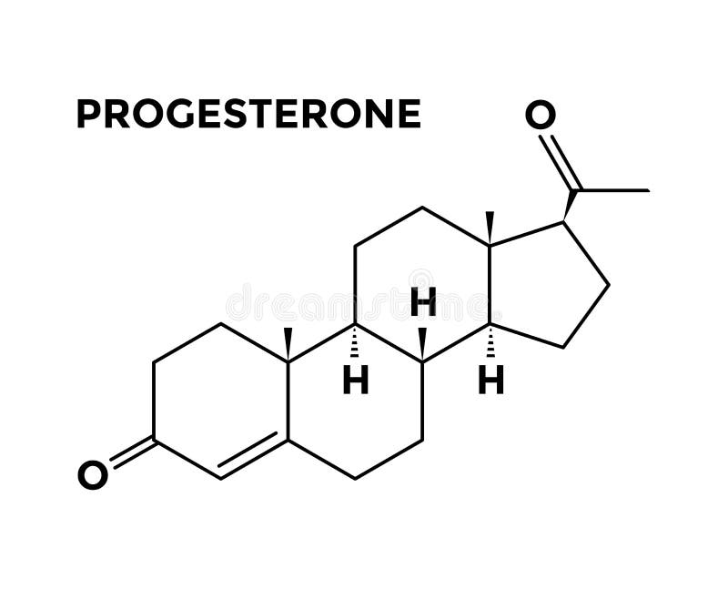 Progesterone Chemical Formula Stock Vector - Illustration of formula ...