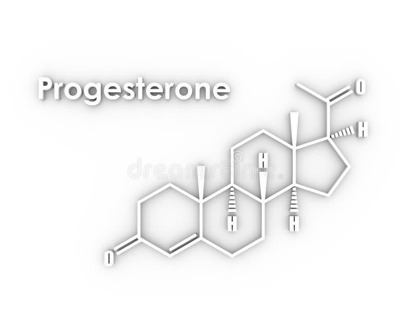 Progesterone Molecule Structure. Stock Illustration - Illustration of ...