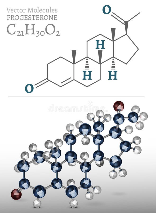 Progesterone Molecule Image Stock Vector - Illustration of hormone ...