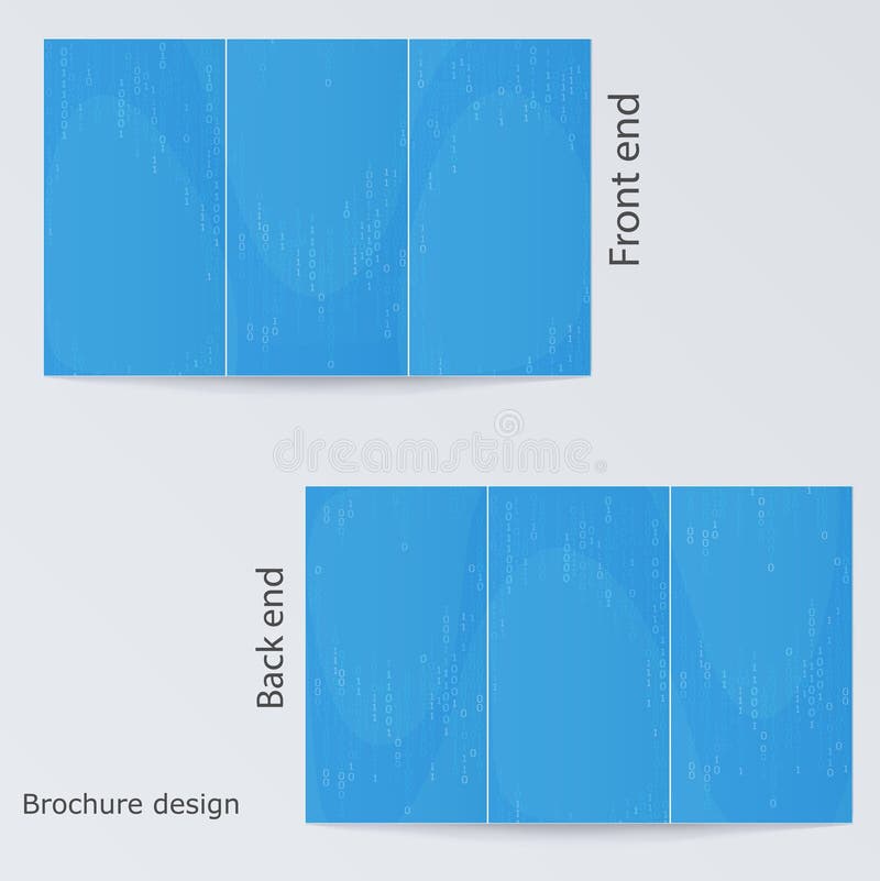 Modello Di Brochure Blu. Layout Brochure, Matrice Digitale ...