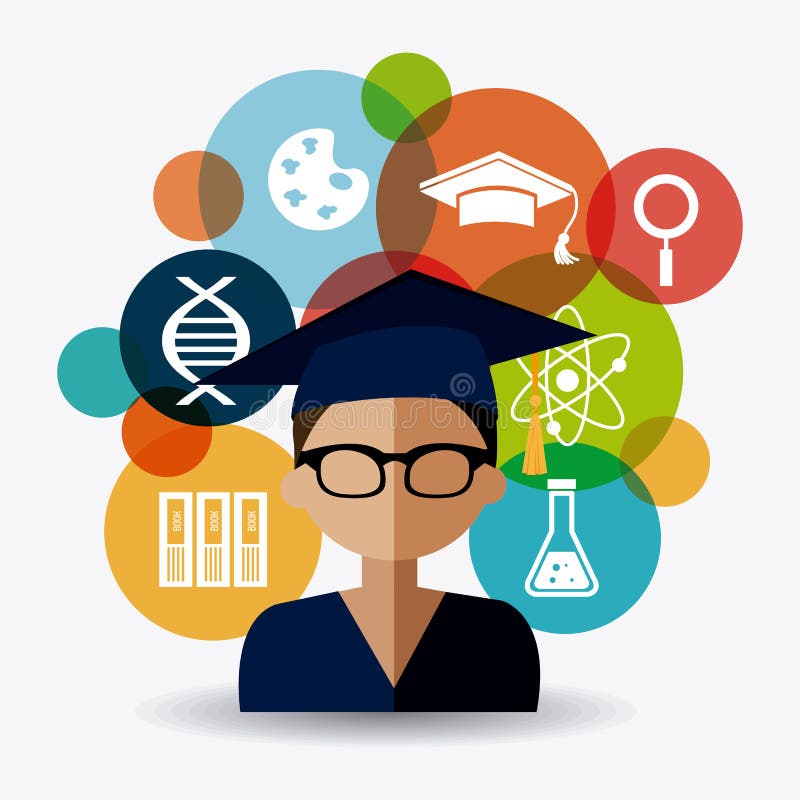 Icona Dell'uniforme Di Graduazione Dello Studente Illustrazione ...