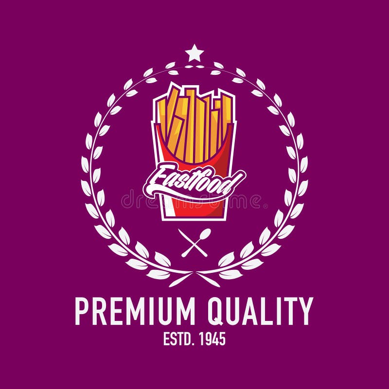 Progettazione Di Logo Di Pasto Rapido Illustrazione Vettoriale ...