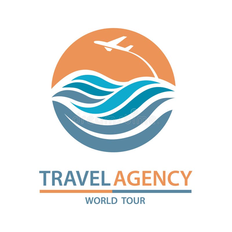 Design del logo di viaggio illustrazione vettoriale. Illustrazione di ...