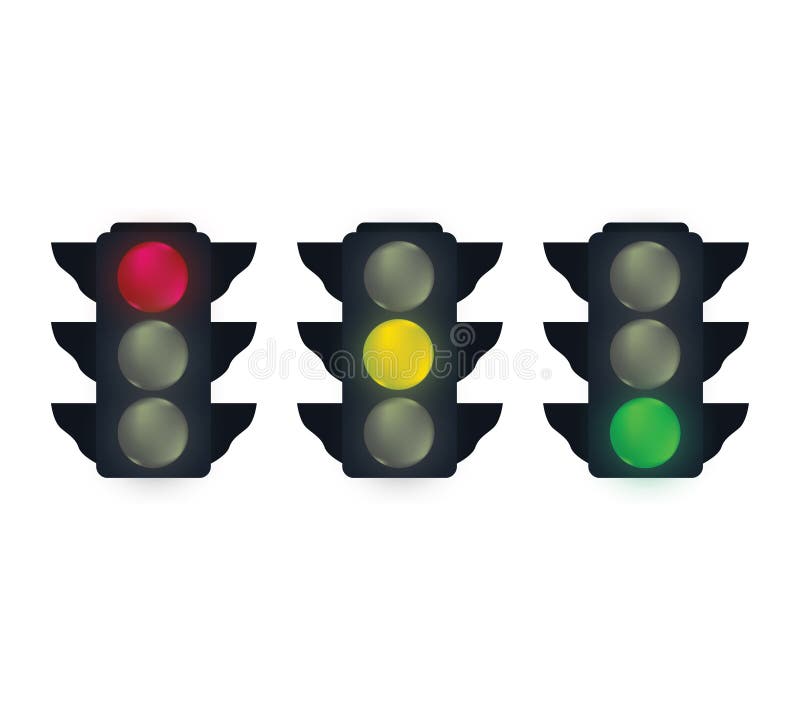 Design di Set di Semafori illustrazione vettoriale. Illustrazione di ...
