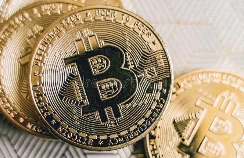 Bitcoin BTC Cryptocurrency Coins. Stock Market Concept Bitcoin is the ...