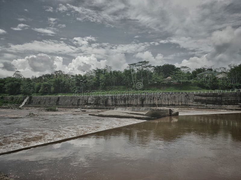 Progo River Scenery. this Landscape Photo Was Taken in Central Java ...